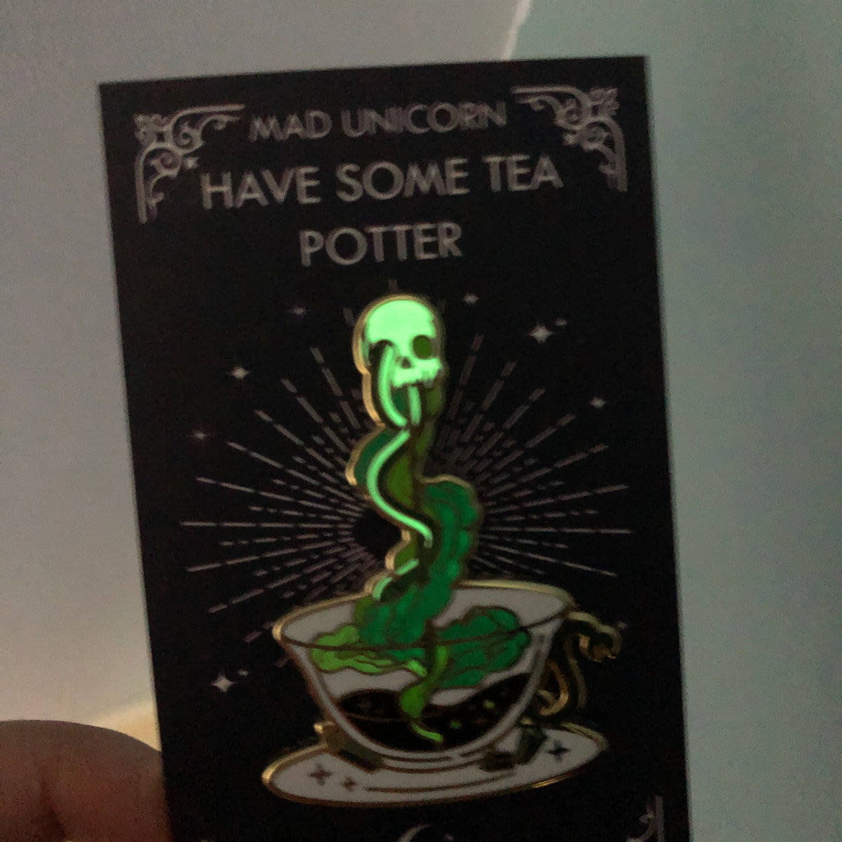 Death Teacup | Glow in the dark | Enamel Pin – Mad Unicorn Studios